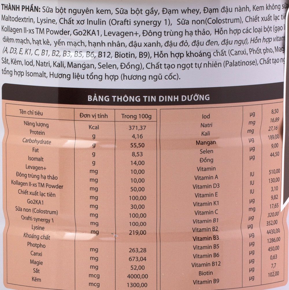 Sữa Chitose 650g Dinh Dưỡng Bổ Sung Cho Người Trên 30 tuổi